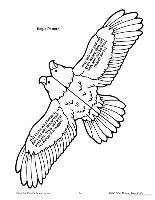 Cut-and-Color-Eagle-Craft-with-Eagles-Wings-Bible-Verse - Parker United ...